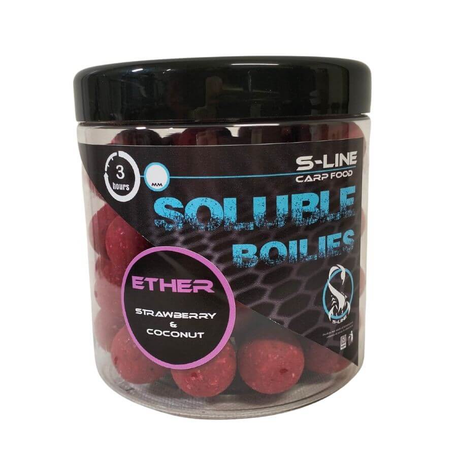 Pink Soluble boiles Ether 20mm 300gr (Strawberry&Cocco) – Carp Lab